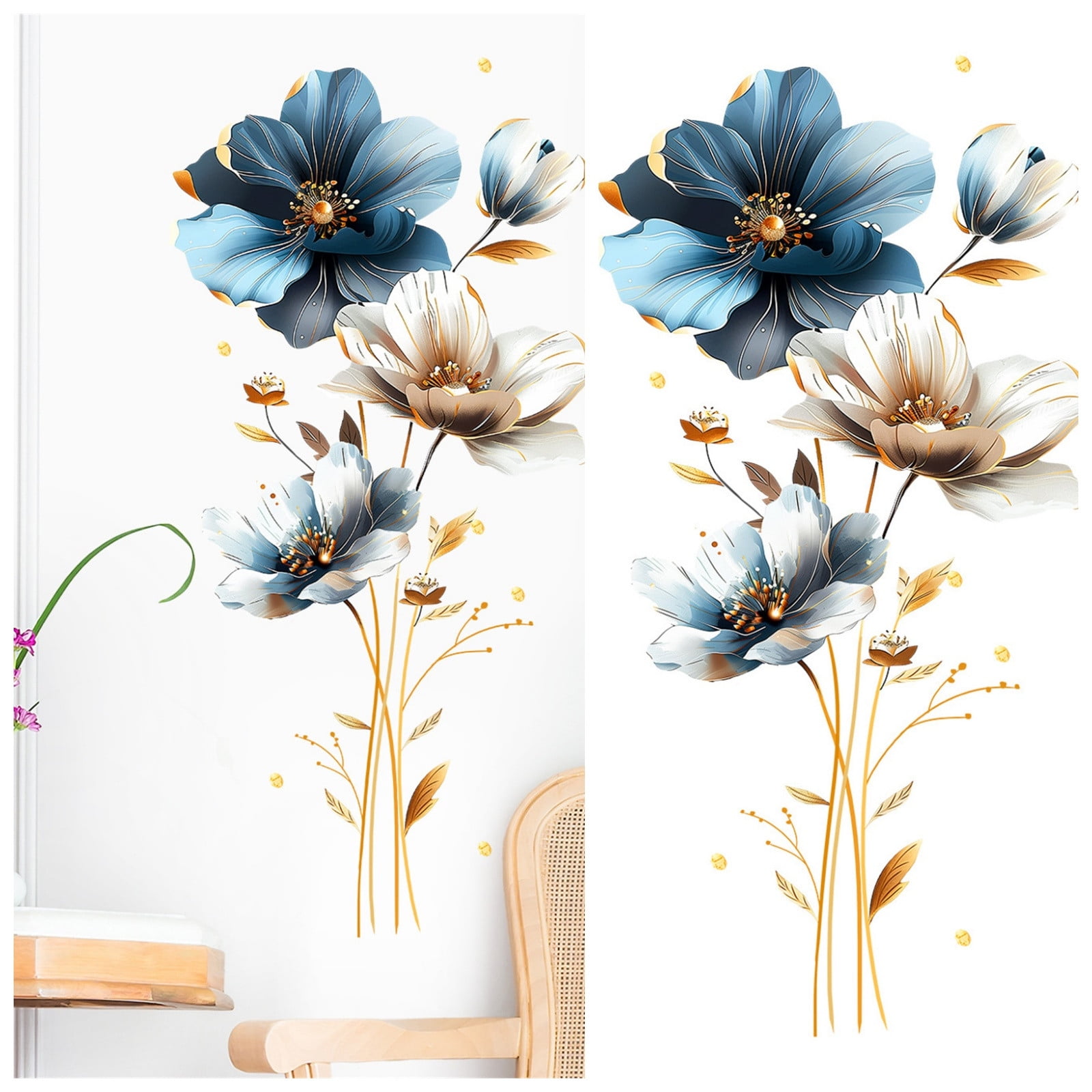 Elysia Spring Wall Decals Spring Flowers Butterflies Floral Wall Decals ...