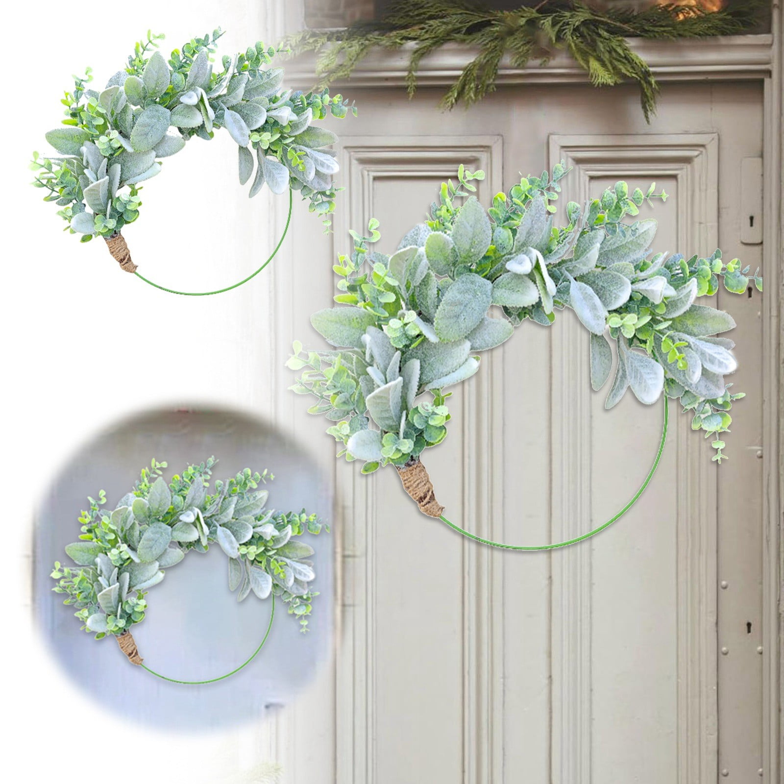 Elysia Spring Wreath Wreath Lamb Ear Wreath Flower Silk Flower Wreath ...