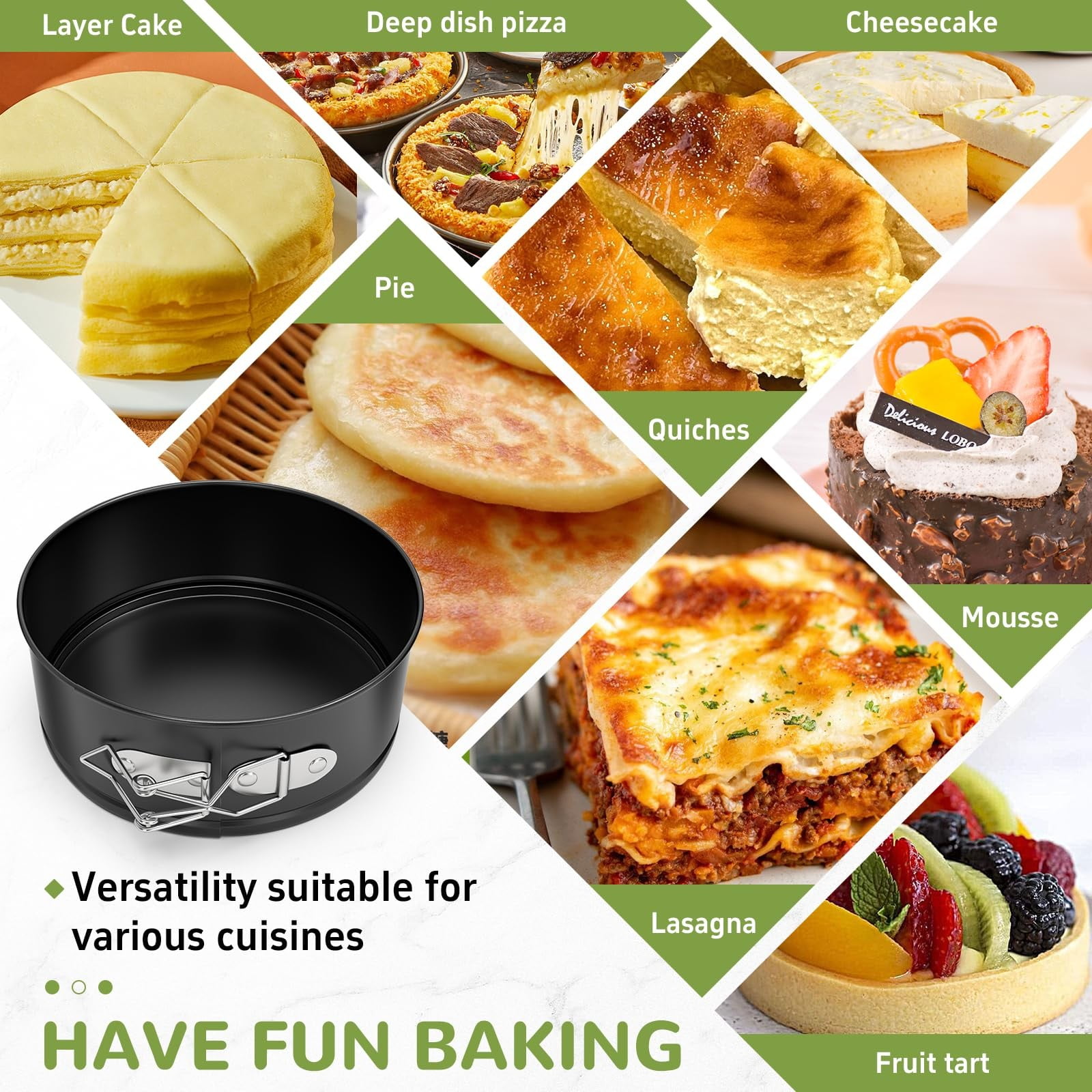 Elysia Springform Pan Non Stick Cheesecake Pan Spring Form Pans For ...