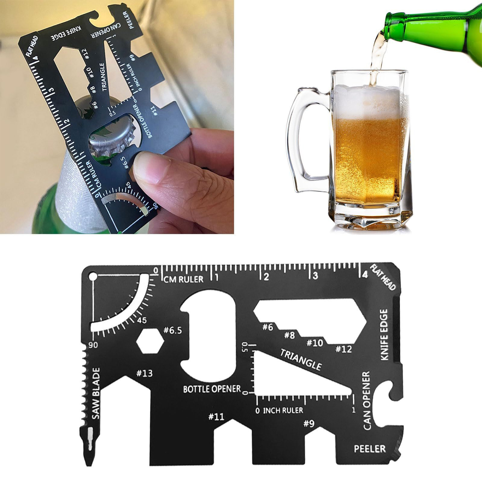 Elysia Stainless Steel Multitool Card Compact Credit Card Outdoor Tool ...