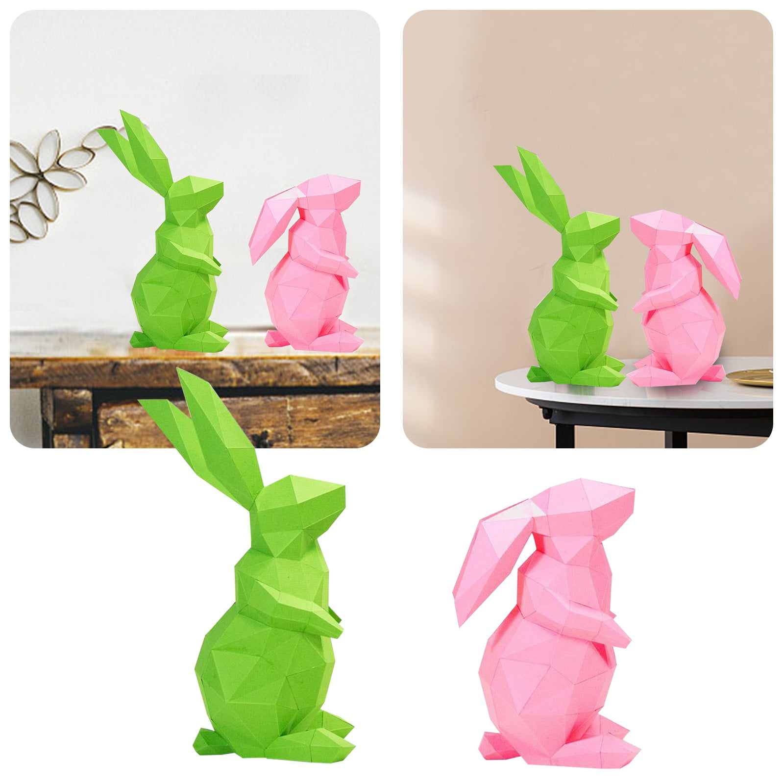 Elysia Standing Rabbit Geometric 3D Stereo Paper Model Handmade Lovers ...