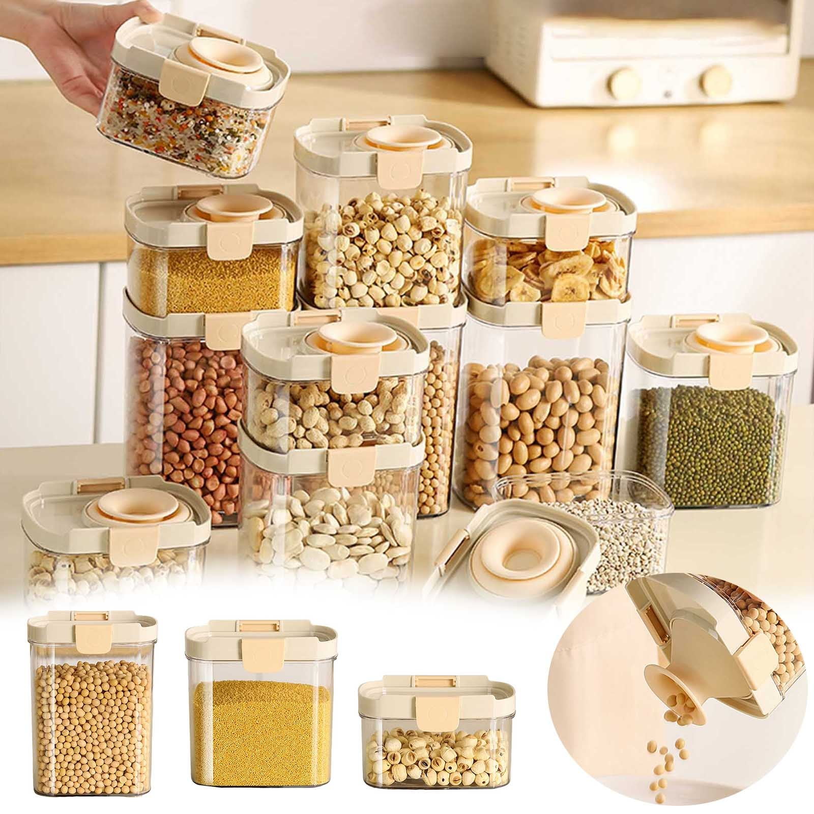 Elysia Stretchable Silicone Seal Jar Easy Grain Storage Kitchen Food ...