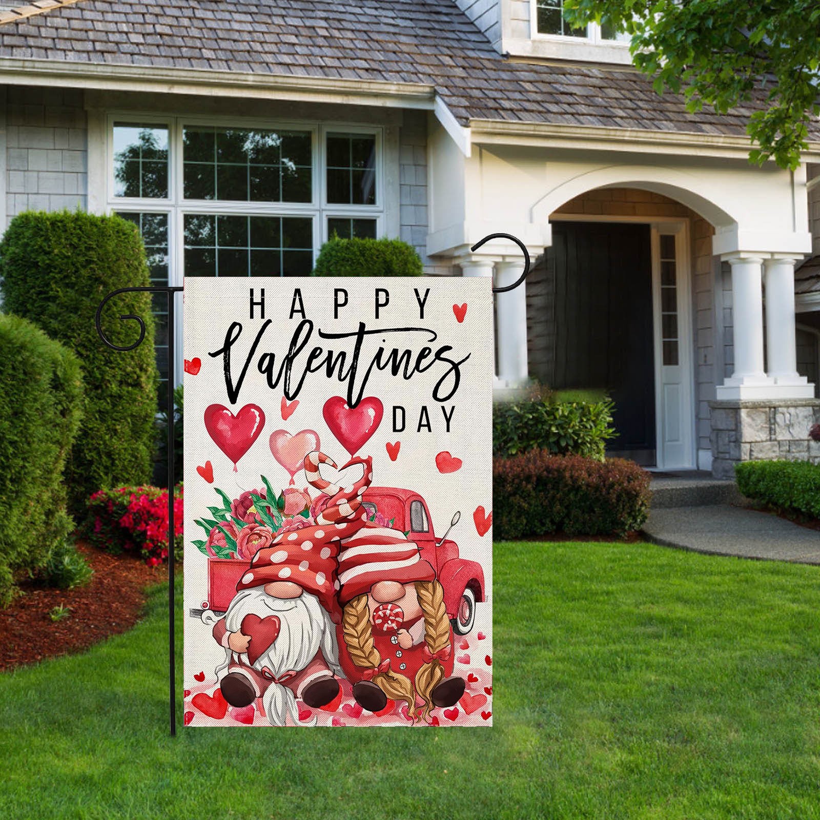 Elysia Valentine's Day Garden Flag Love Rose Design Double Printing ...