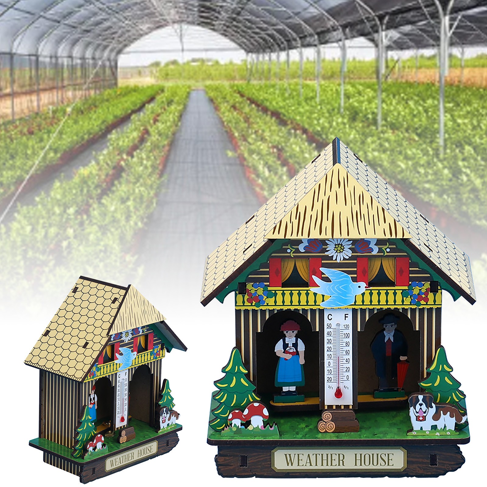 Elysia Weather Wall Weather Temperature And Humidity Barometer Wooden ...