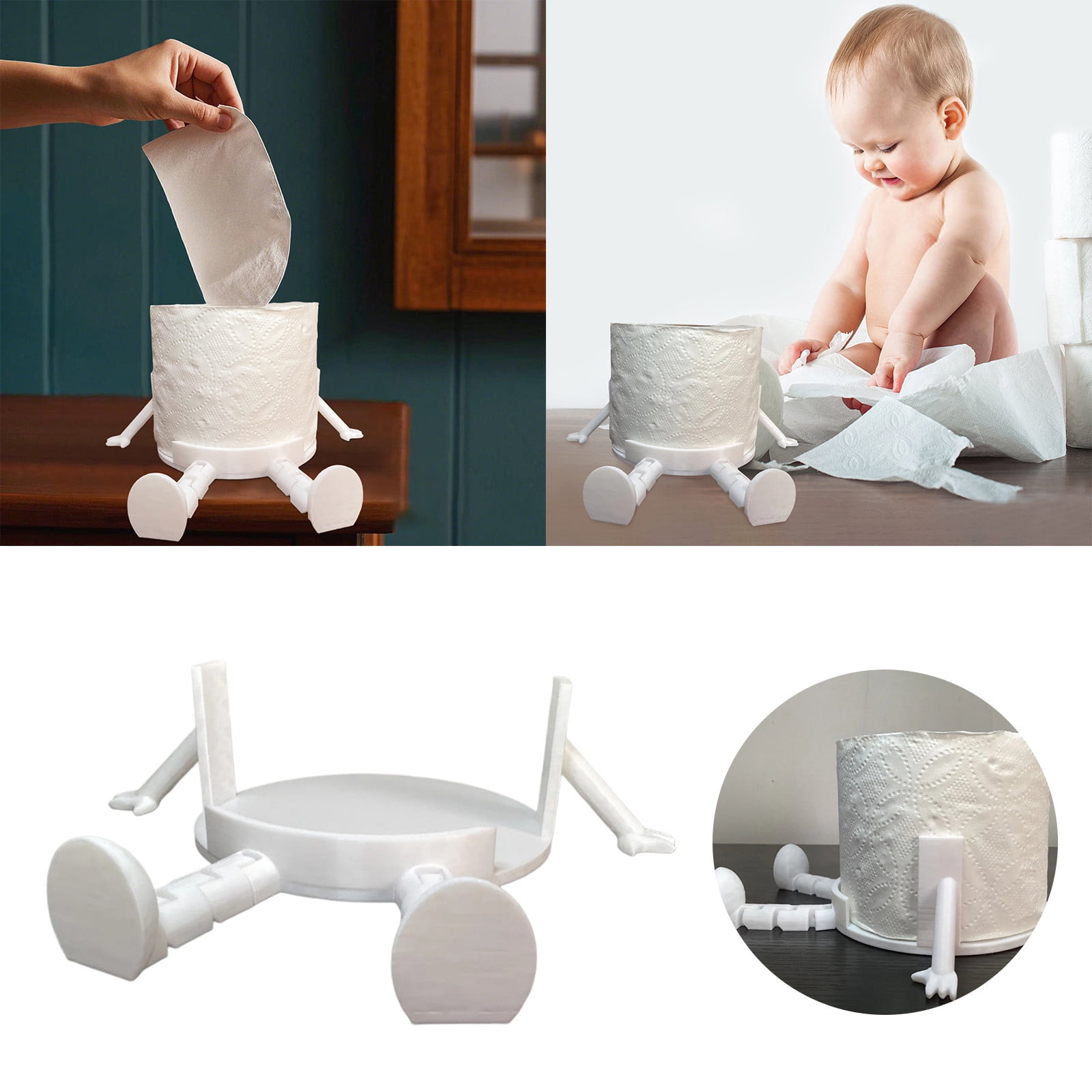 Elysian 3D Printed Toilet Paper Holder - Modern Bathroom Decor with ...