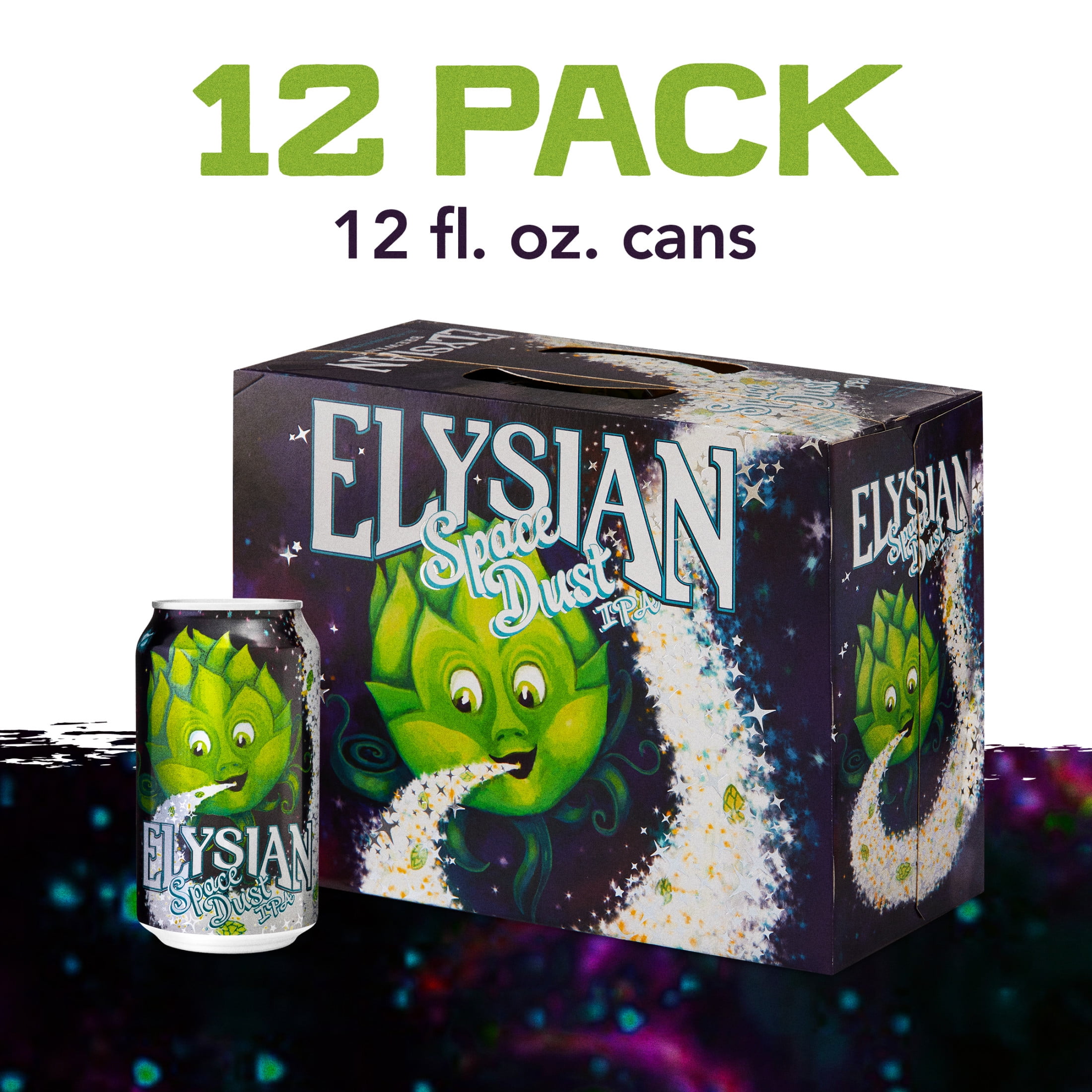 Elysian Space Dust IPA Craft Beer, 12 Pack Beer, 12 fl oz Aluminum Cans ...