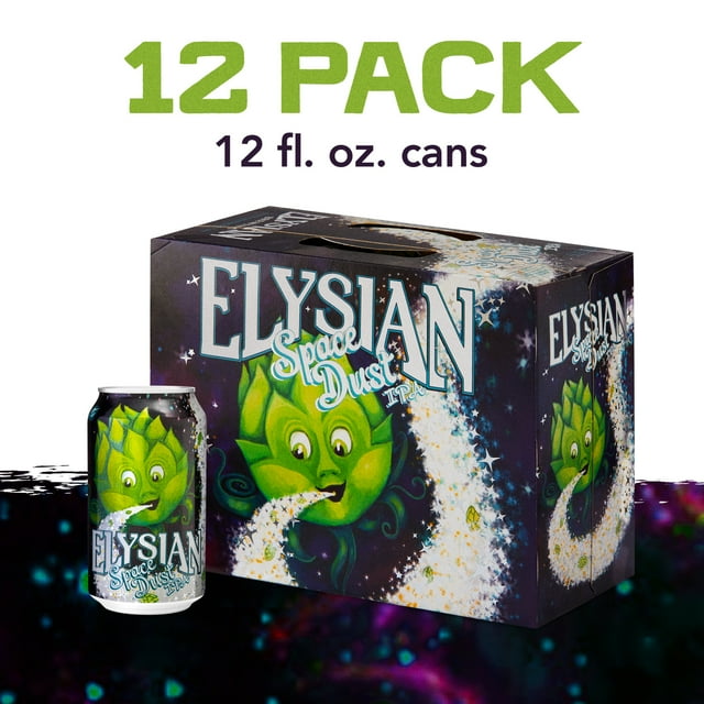 Elysian Space Dust IPA Craft Beer, 12 Pack Beer, 12 fl oz Aluminum Cans ...
