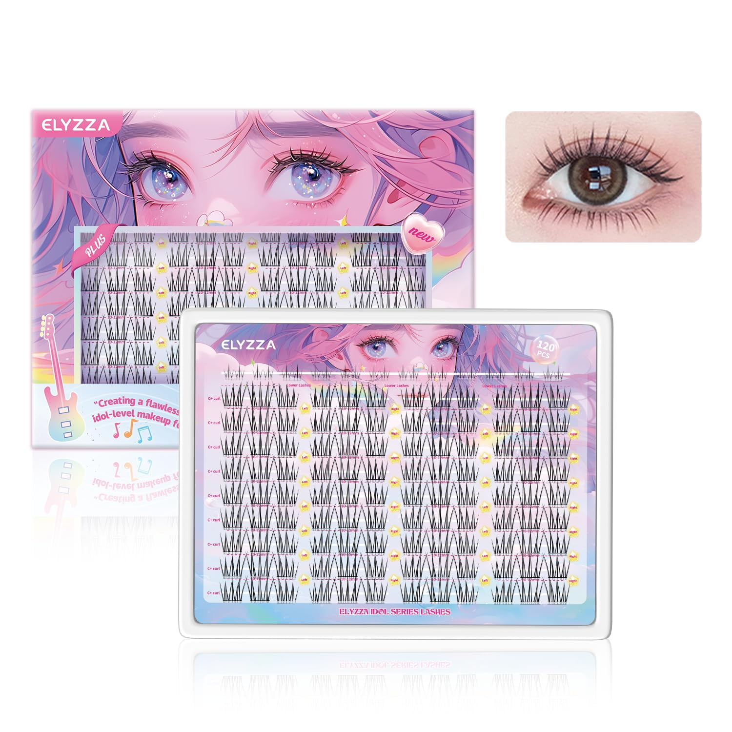 Elyzza Idol Lash Extension SSF20 Kit 10-12mm Cluster With Thin Lash ...