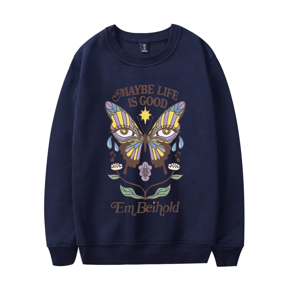 Em Beihold Merch Maybe Life Is Good Merch Crewneck Sweatshirts Cosplay ...
