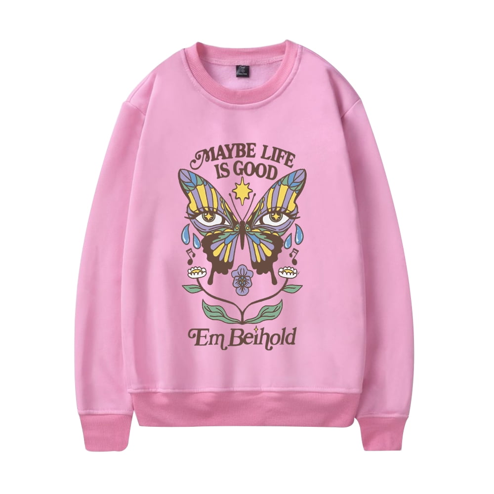 Em Beihold Merch Maybe Life Is Good Merch Crewneck Sweatshirts Cosplay ...