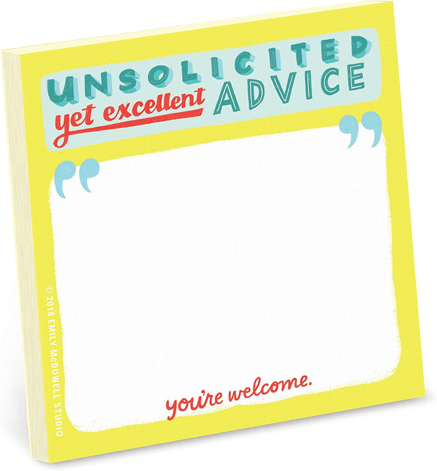 Em & Friends Unsolicited Advice Sticky Notes, 3 x 3-Inches, 1-Count 1 ...