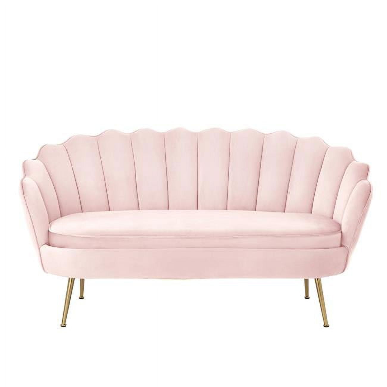Emaline Velvet Loveseat, Blush - Walmart.com