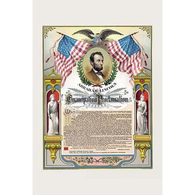 Emancipation Proclamation - Abraham Lincoln Poster Print by Strobridge ...