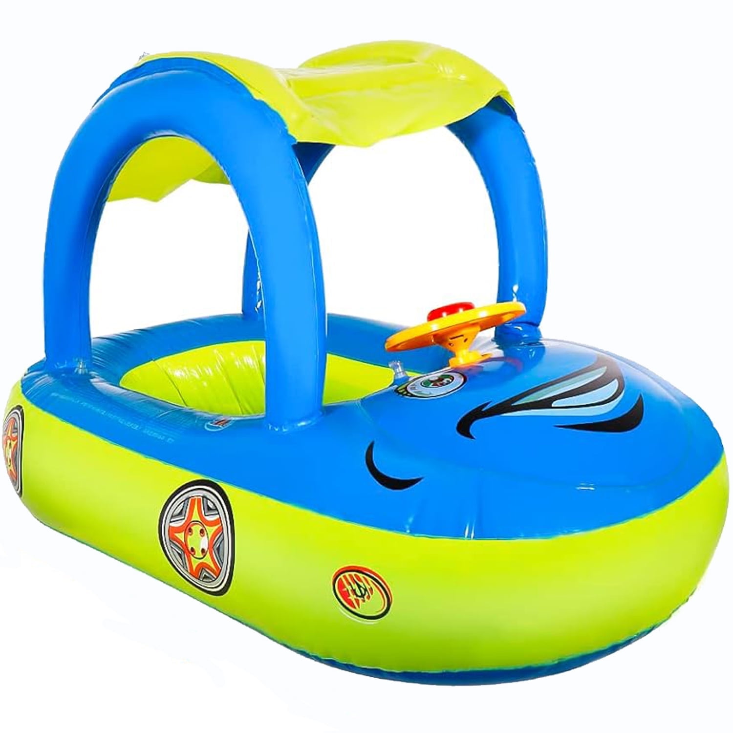 Emapoy Baby Pool Float with Canopy, Inflatable Swimming Pool Toys, Age ...