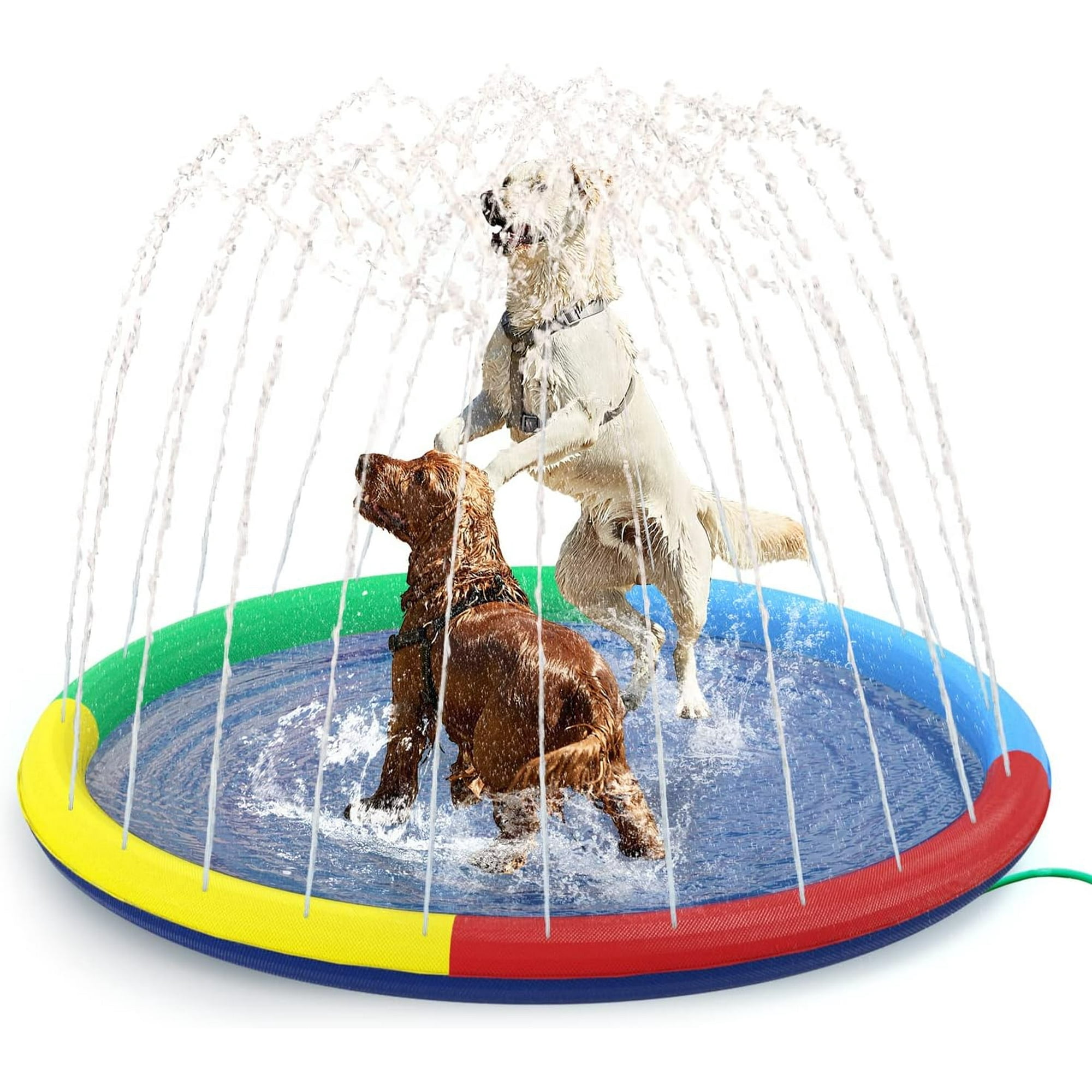 Emapoy Splash Pad, 67" Thicken Dog Pool, Summer Toys for Doggy Kids ...