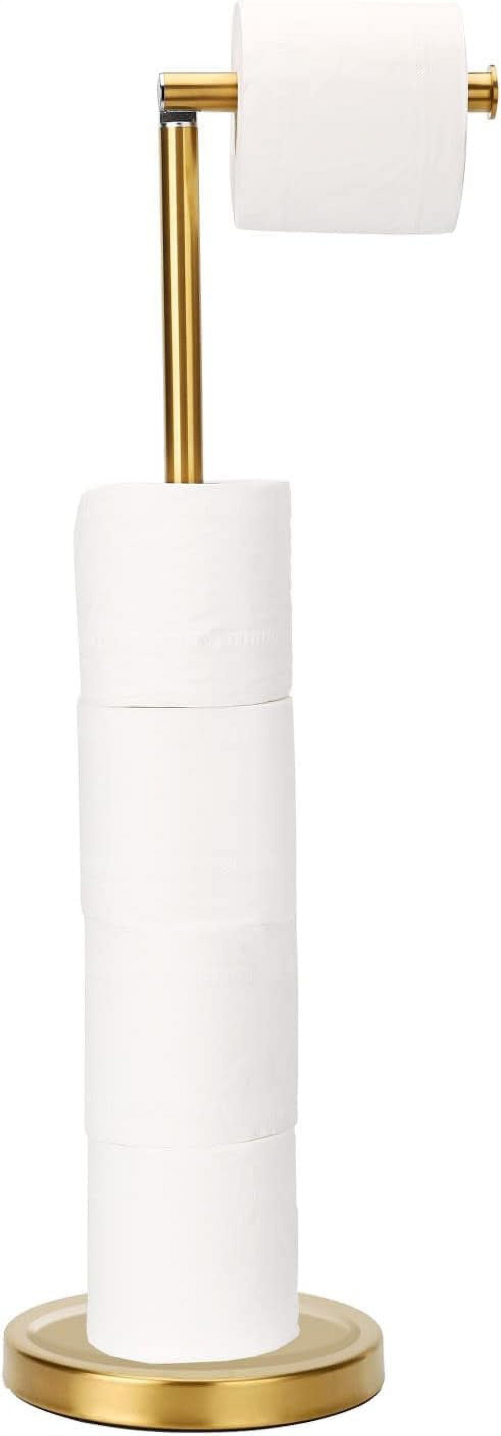 Emapoy Gold Free Standing Toilet Paper Holder with Heavy Base ...