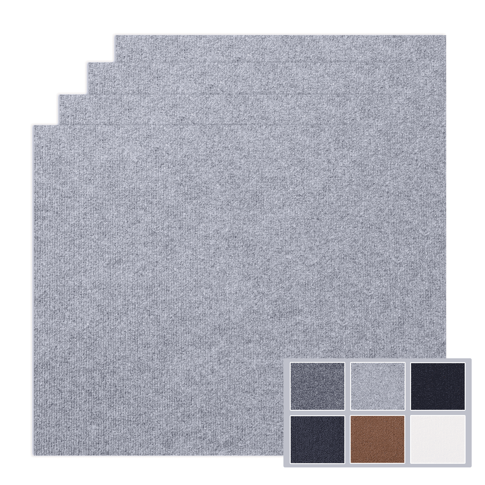 Emaraxy 12"x12" Peel and Stick Carpet Tiles, Self-Adhesive Floor ...