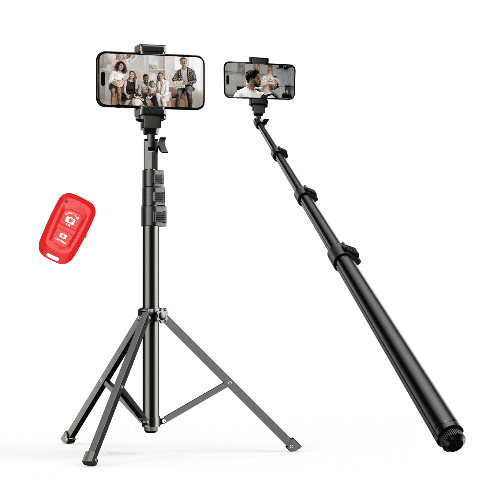 Emart 52"Cellphone Tripod Stand, Adjustable Portable Smartphone Selfie ...