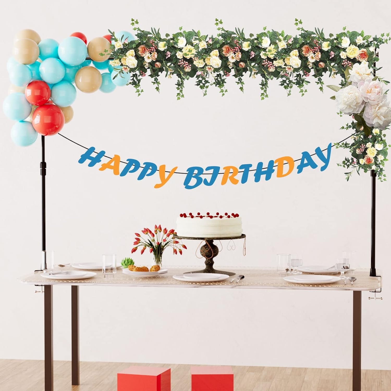Emart Adjustable Balloon Flower Arch Stand, 70'' Tall Table Decoration ...