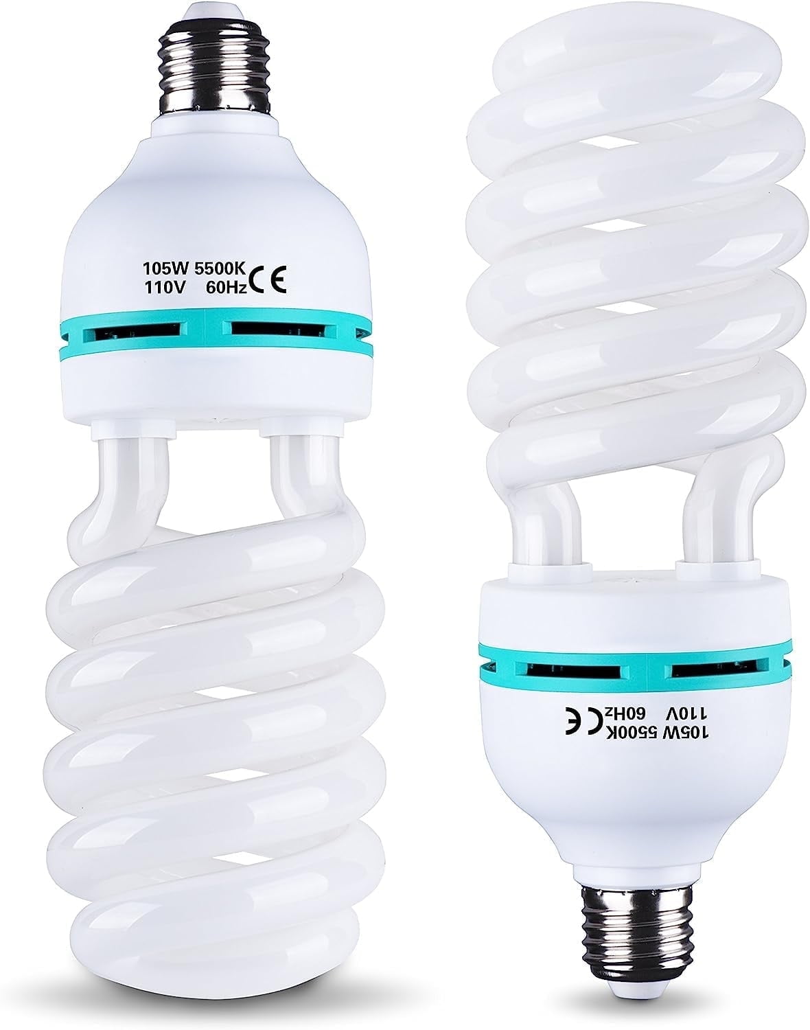 Emart Full Spectrum Light Bulb, 2 x 105W 5500K CFL Daylight for ...