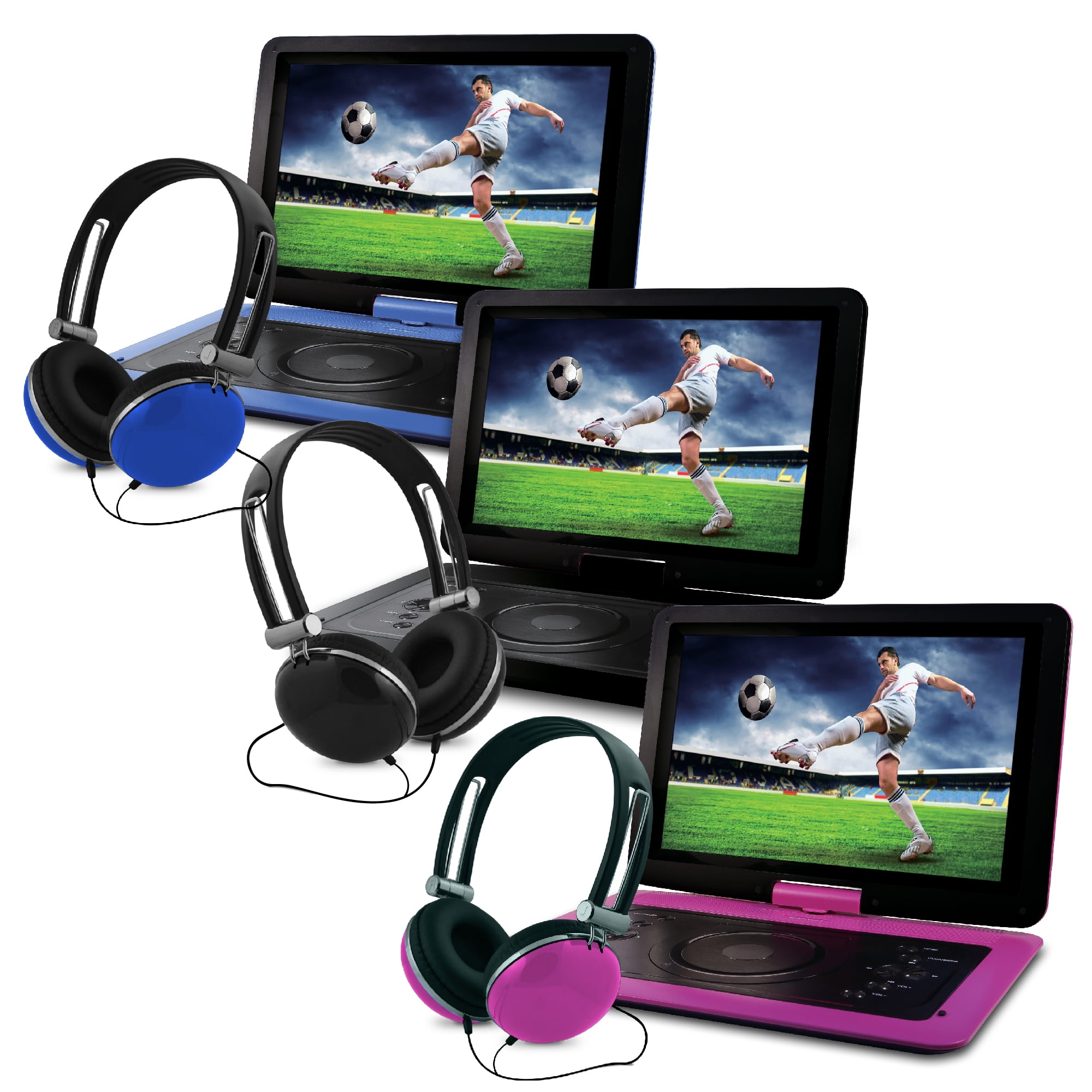 Ematic 14.1" Portable DVD Player with Matching Headphones and Carrying ...