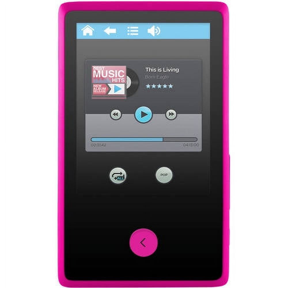 Ematic 2.4" 8GB Touchscreen MP3 Video Player with Bluetooth MP3, Pink ...