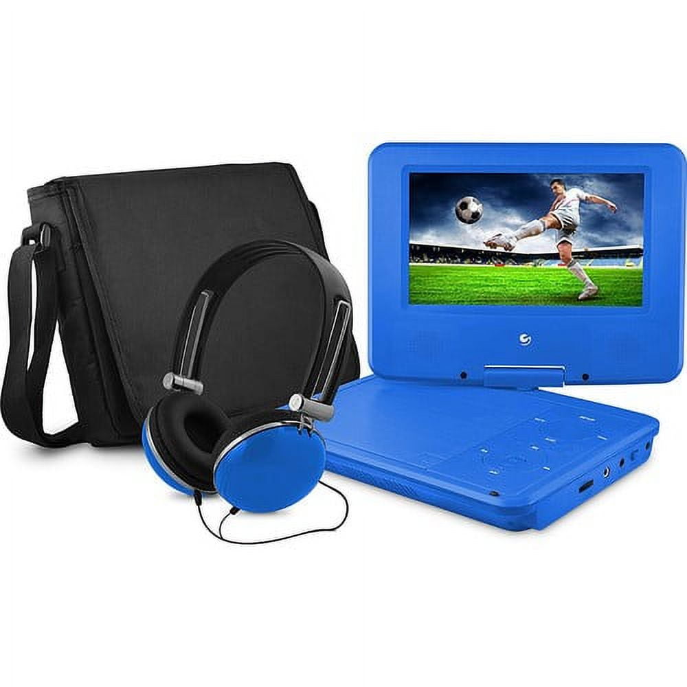 Ematic 7" LCD Portable DVD Player with Accessories Included, Blue ...