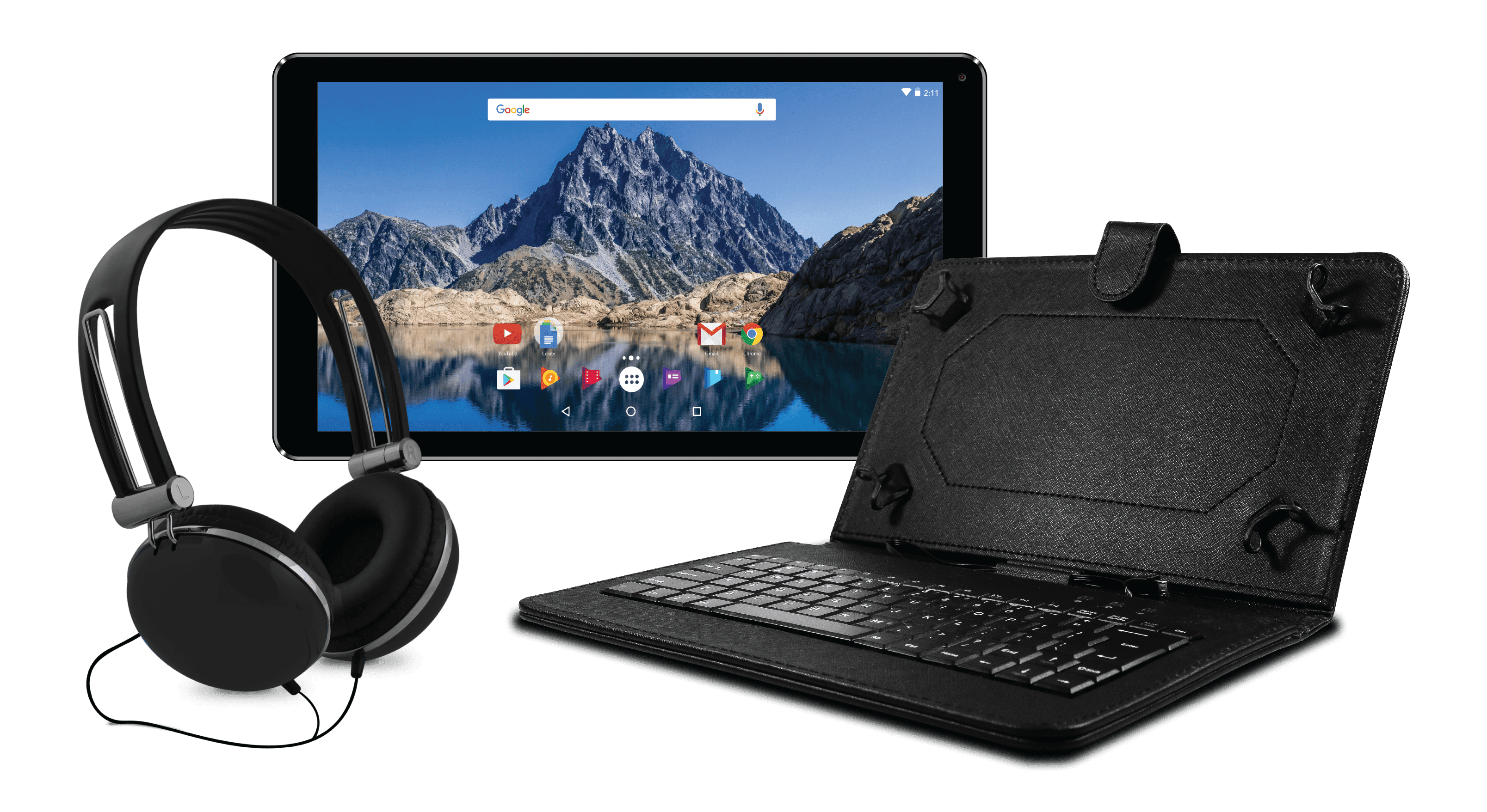 "Ematic EGQ236 10"" 16GB Android 8.1 Tablet with Keyboard Case ...