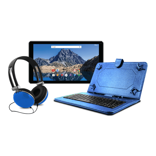 Ematic EGQ236 10" 16GB Android 8.1 Oreo Tablet with Keyboard Folio Case ...