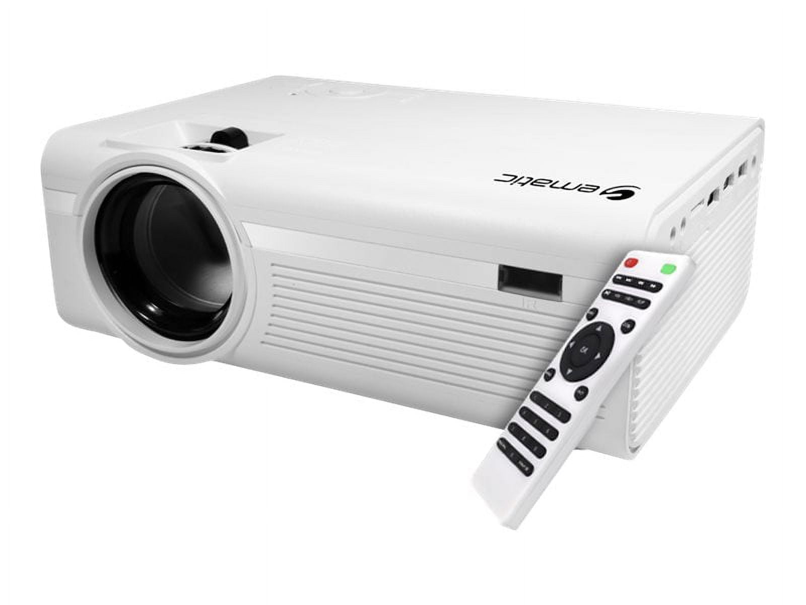 Ematic EPJ590WH - LCD projector - portable - 45 lumens - 800 x 480 - 15 ...