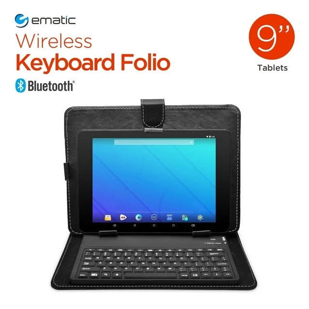 Ematic EUK910 9-Inch Bluetooth Universal Tablet Keyboard Case - Walmart.com