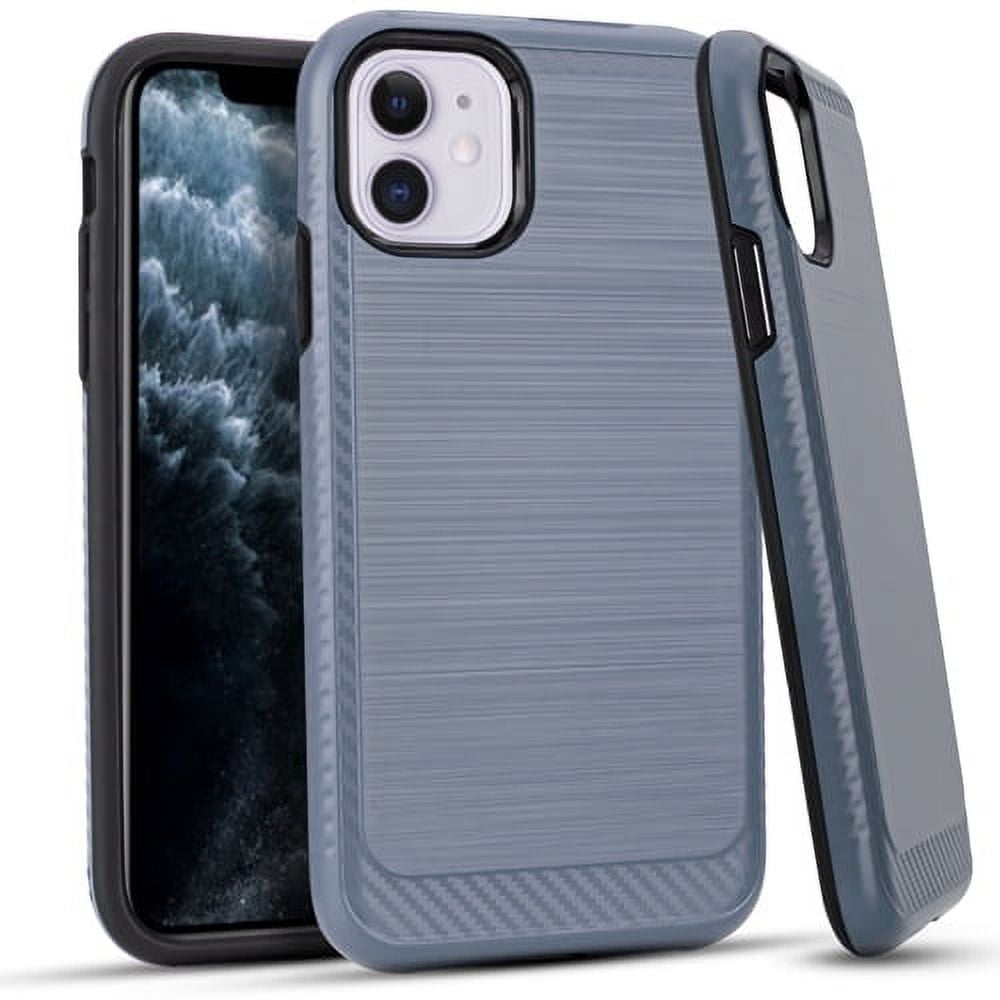 Emax Brushed Metal Case w/Edge Design for iPhone 11 (6.1") - Blue ...