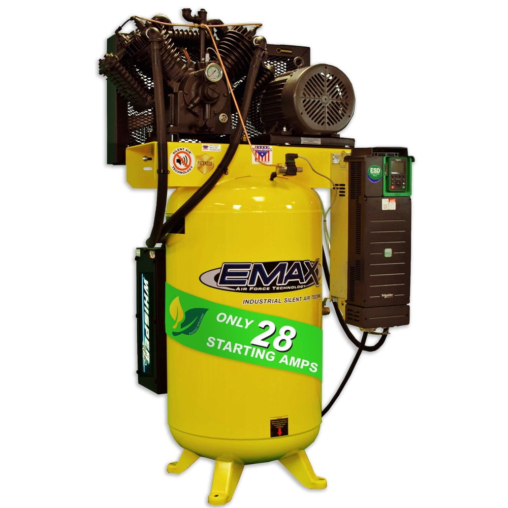 Emax Silent 10 HP 80 Gal Variable Speed Single Phase Smart Air ...
