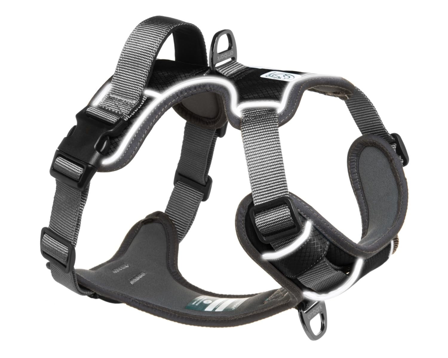 Embark Adventure Dog Harness, DMF15 Reflective Trim No Pull Dog Harness ...