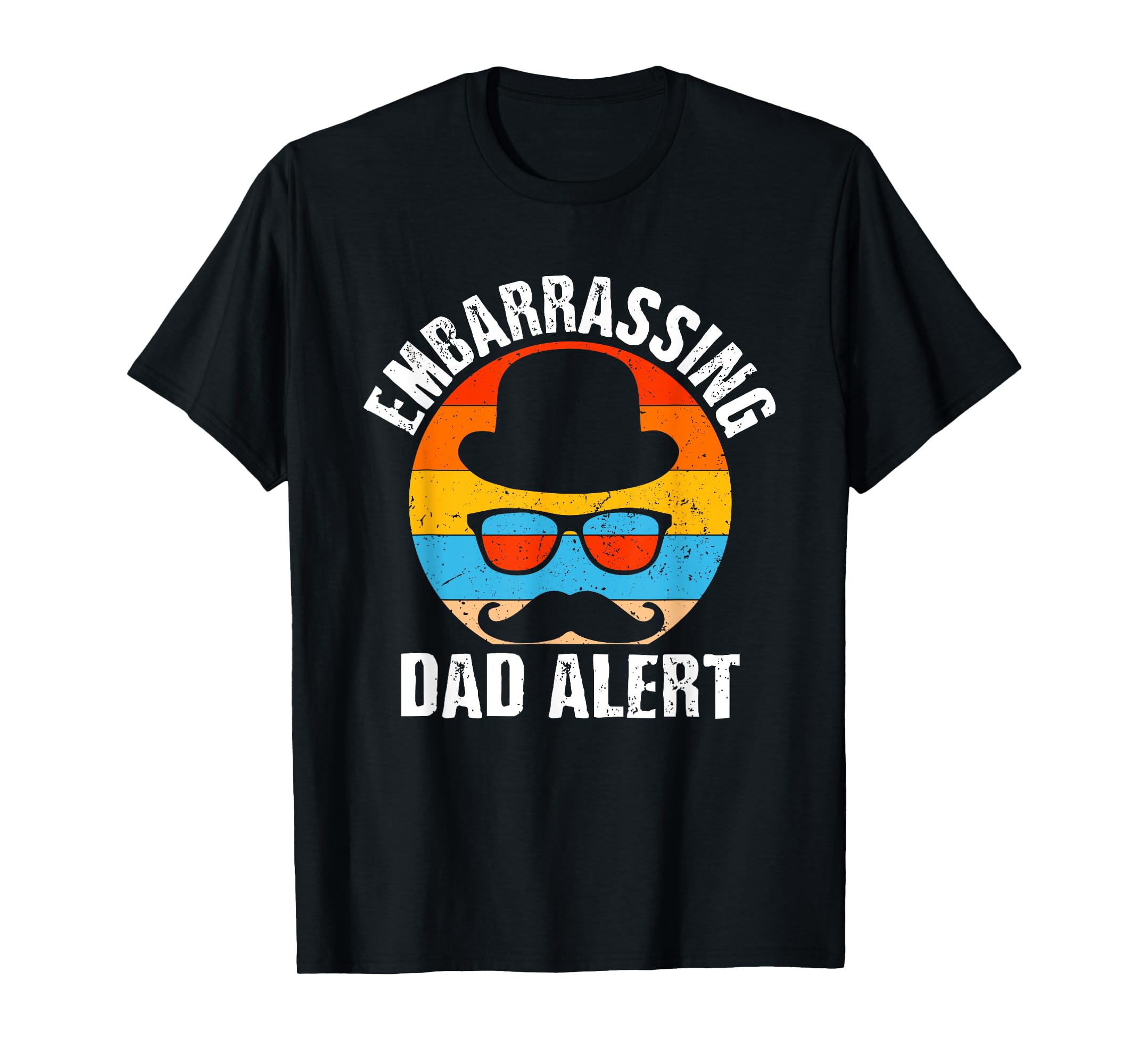 Black fashion tee Embarrassing Dad Alert Parents Family Mom Dad ...