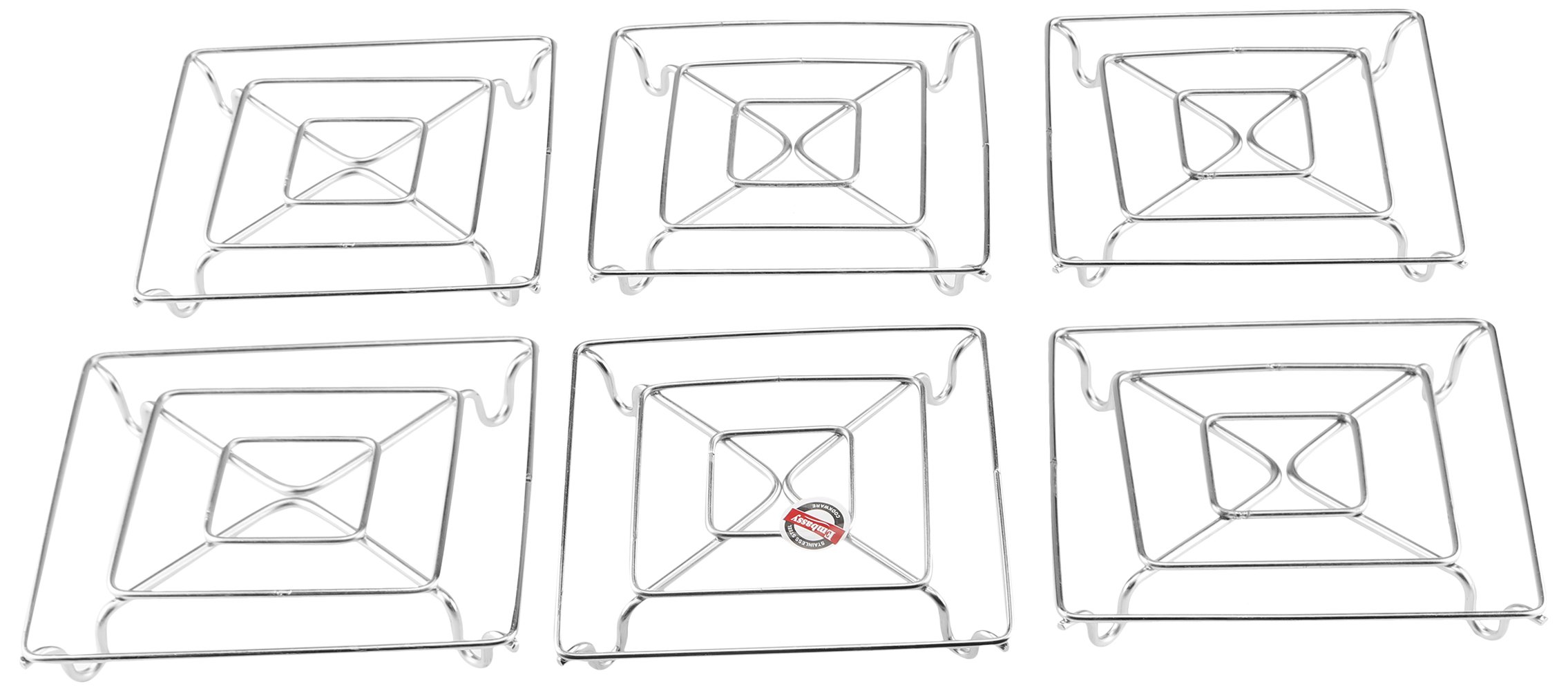 Embassy Stainless Steel Square Trivet (Pack Of 6) - Walmart.com