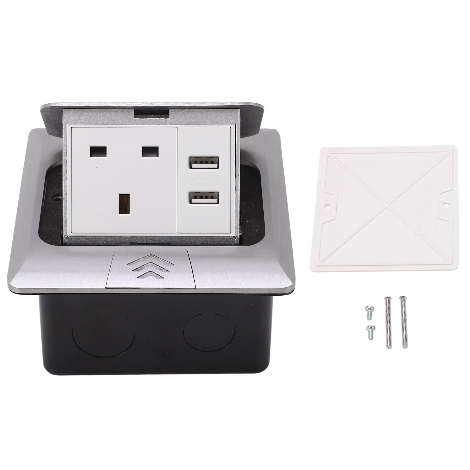 Embedded Desktop Socket with Dual USB Ports Power Receptacle Countertop ...