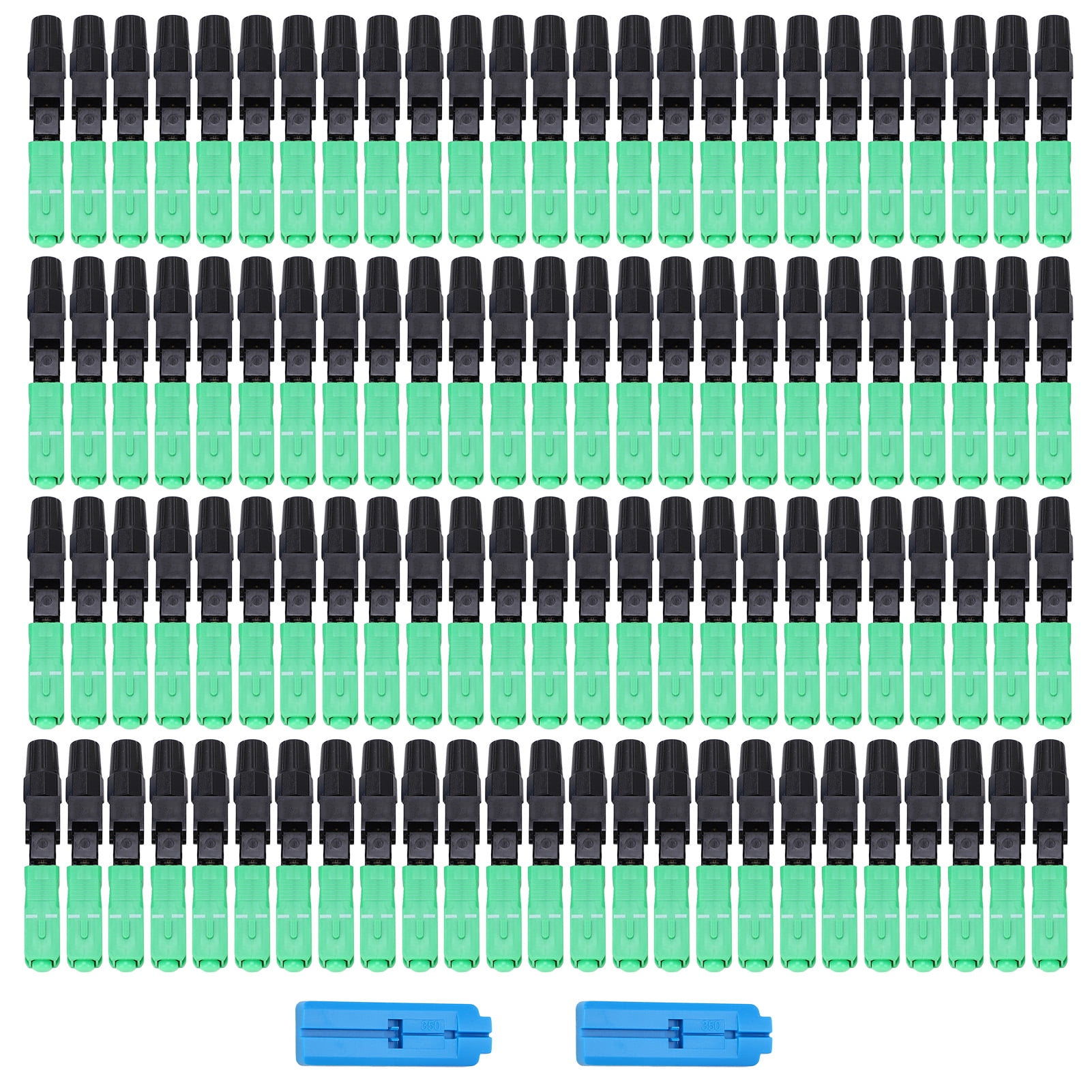 Embedded Optic Fiber Quick Fast Connector - 100Pcs | SC/APC - FTTH Adapter - Walmart.com
