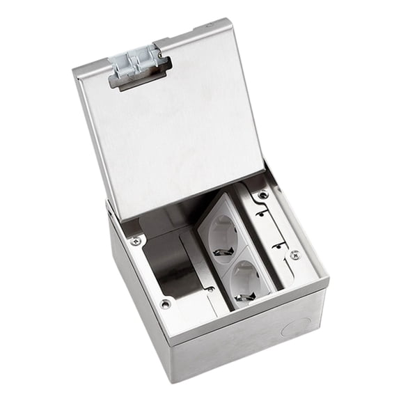 Hubbell Raco 6239SS Stainless Steel Concealed Receptacle Floor Box Kit ...