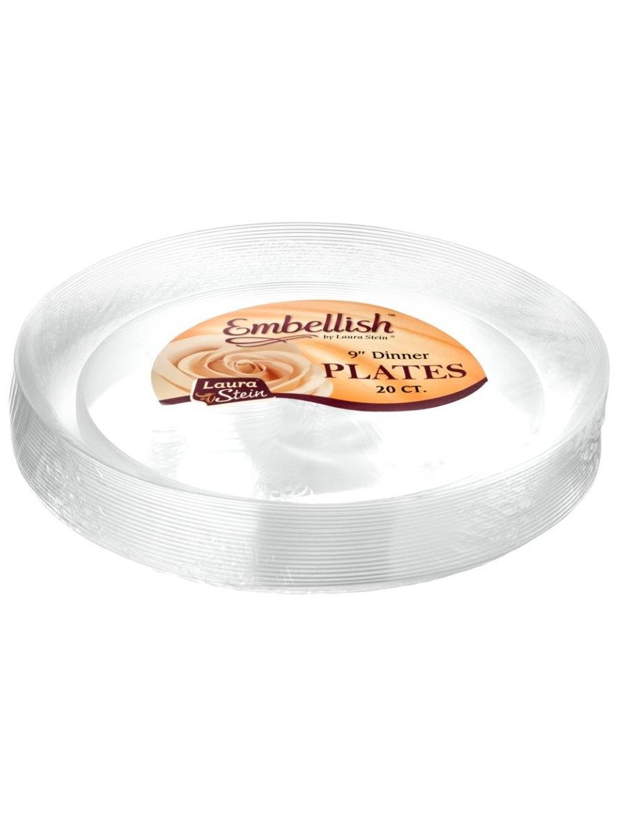 Embellish 9" Clear Plastic Scroll Plates *Case of 120* - Walmart.com