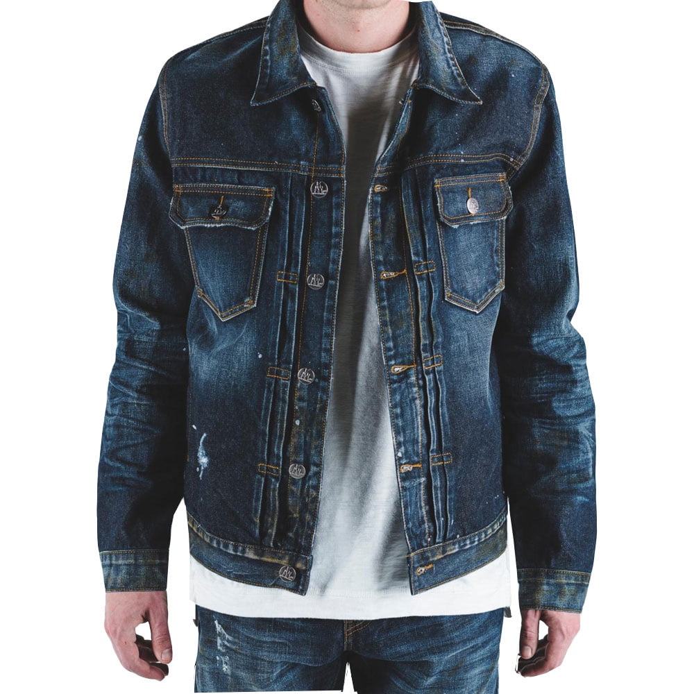 Embellish Calico Denim Jacket in Indigo - Walmart.com