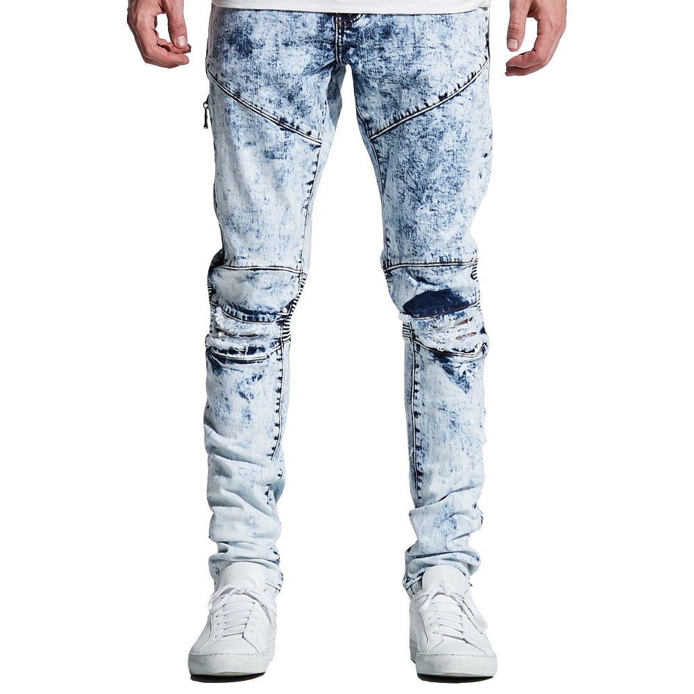 Embellish Mackenzie Ripped Denim Jeans Blue Bleach - Walmart.com