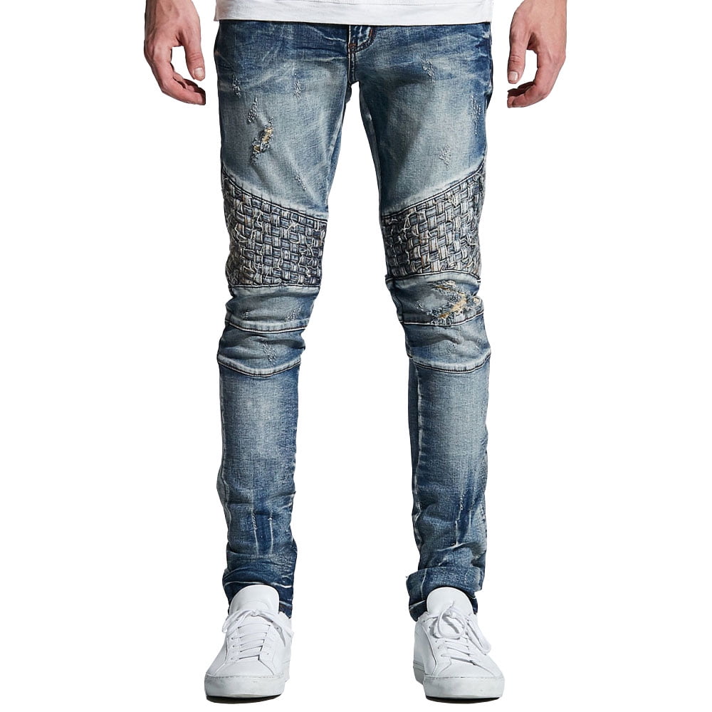 Embellish Turkish Biker Denim Jeans Blue - Walmart.com