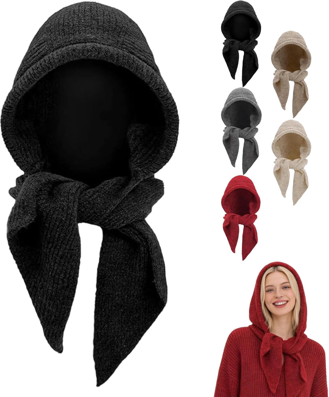 Embellished Knit Bonnet, Women's Cold Weather Scarves & Wraps, Winter ...