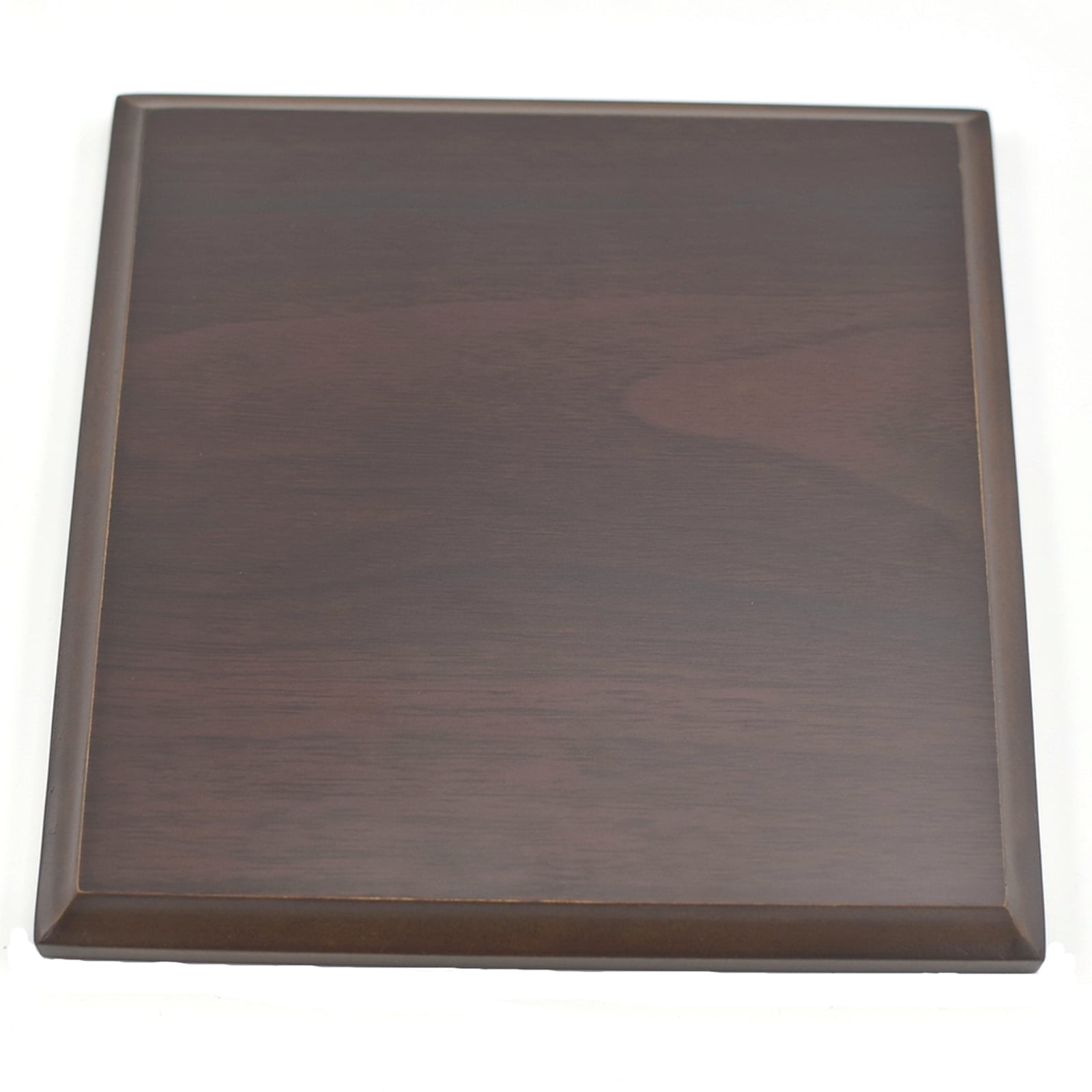 Embellu 8"W x 8"D x 0.6"H Brown MDF Wood Display Base with Ogee Edge ...