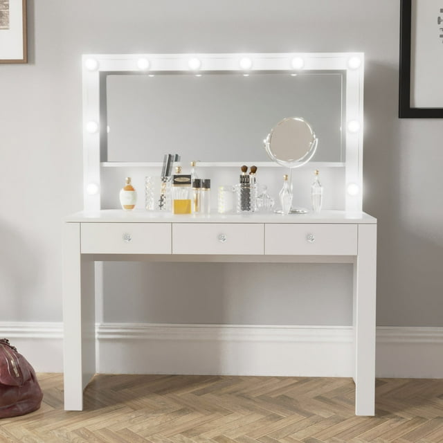 Free Shipping! Ember Interiors Skylar Modern Painted Vanity Table ...