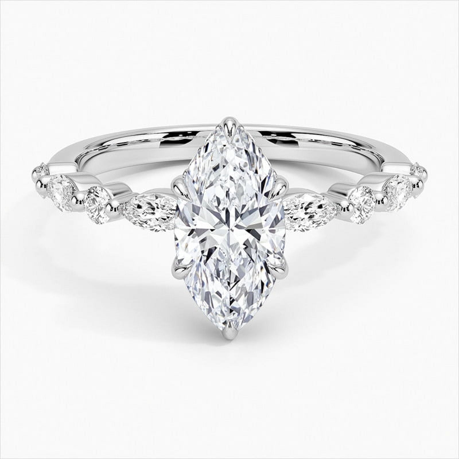 Ember Jewel 1.55 Ct Marquise Cut Lab Created Engagement Ring - Crafted ...