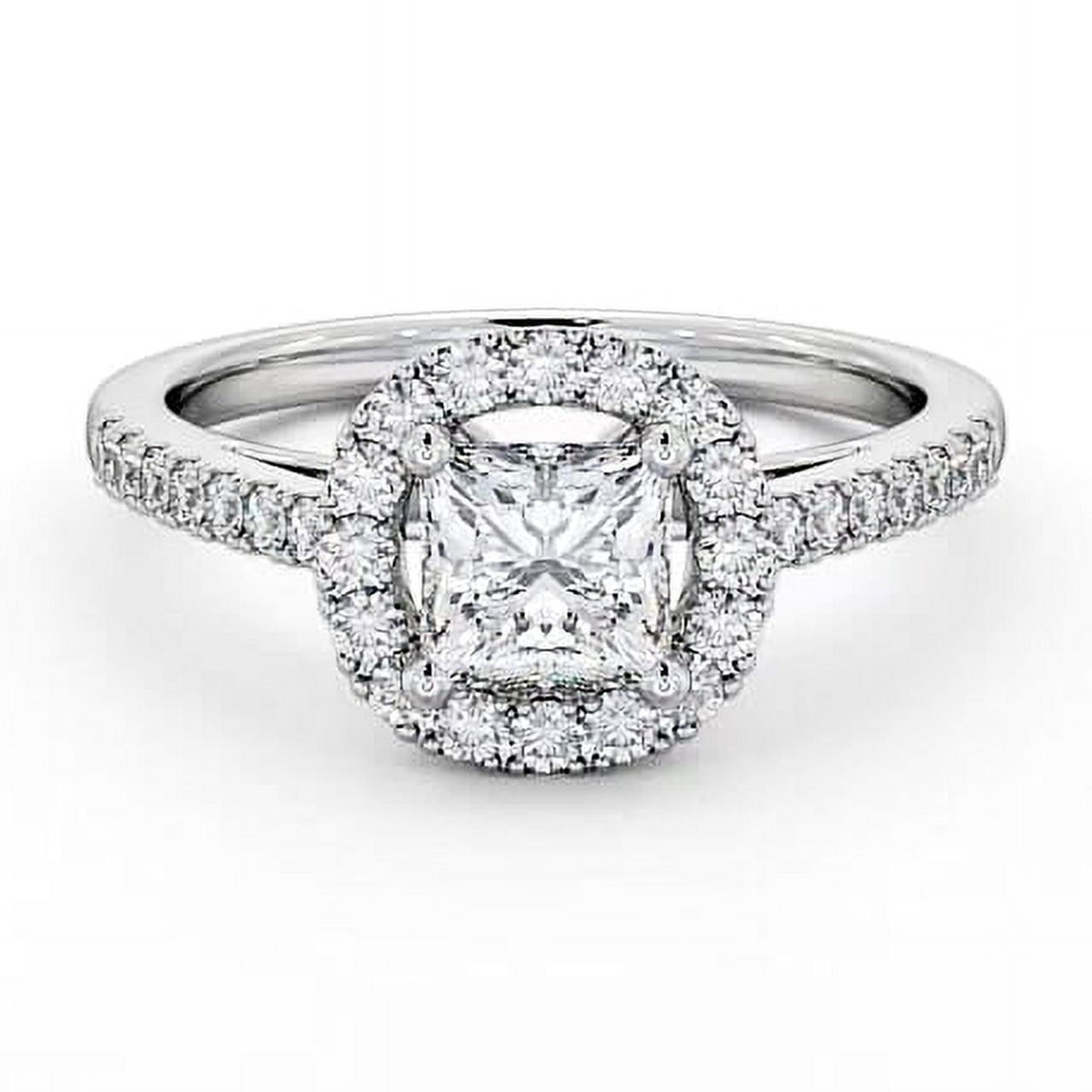 Ember Jewel 1.7 Ct Princess Cut Lab Created Diamond Ring – Halo ...