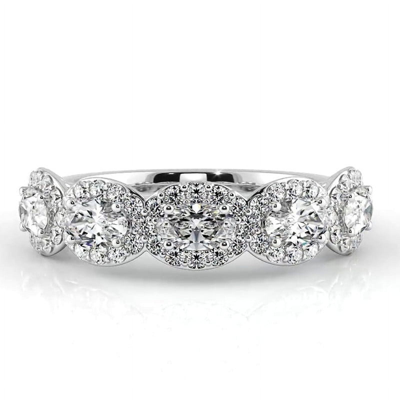 Ember Jewel 1.79 Ct Oval Cut Excellent Diamond Ring - 14K White Gold ...