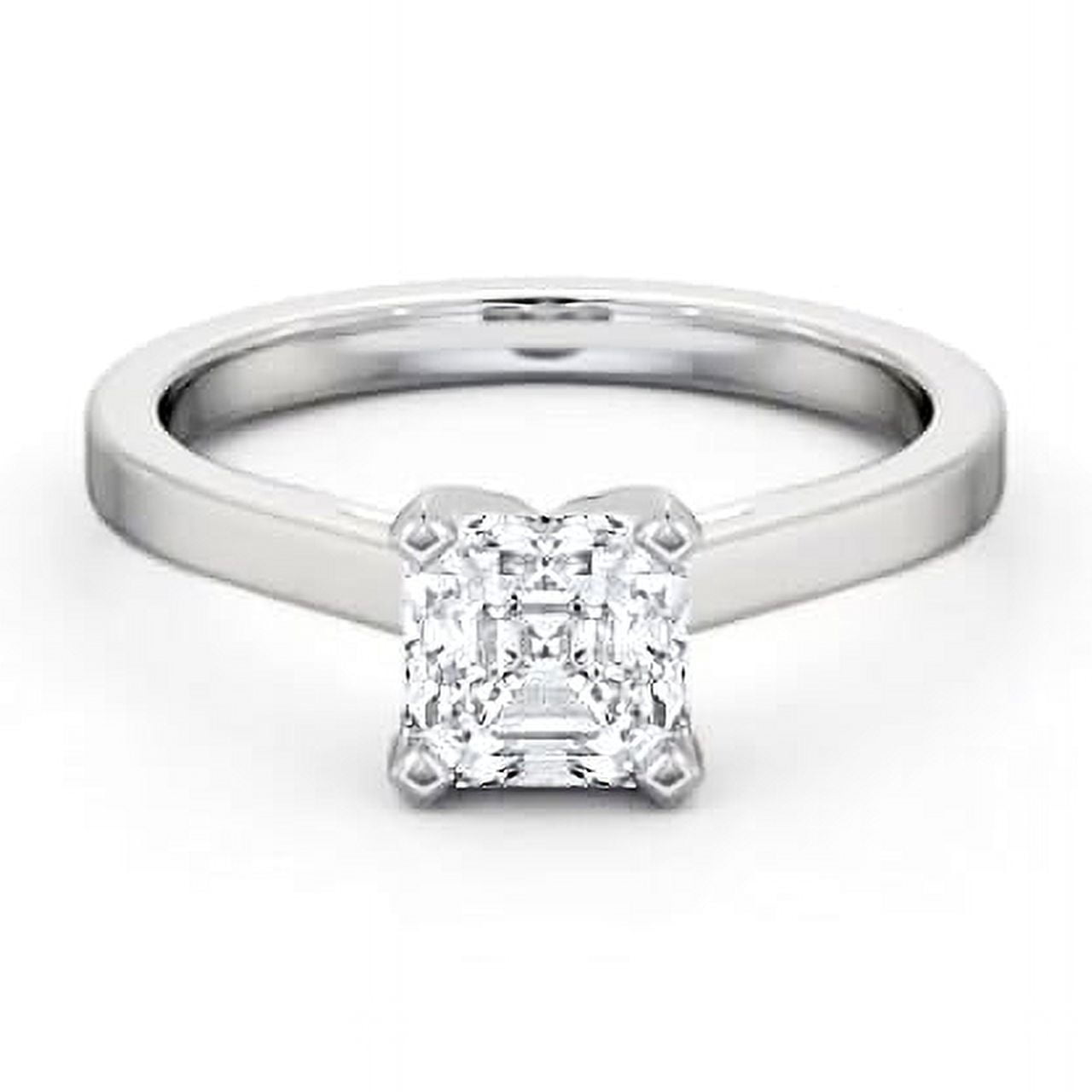 Ember Jewel 1.8 Ct Asscher Cut Lab Created Diamond Engagement Ring - 14K White Gold Plated Ring ...